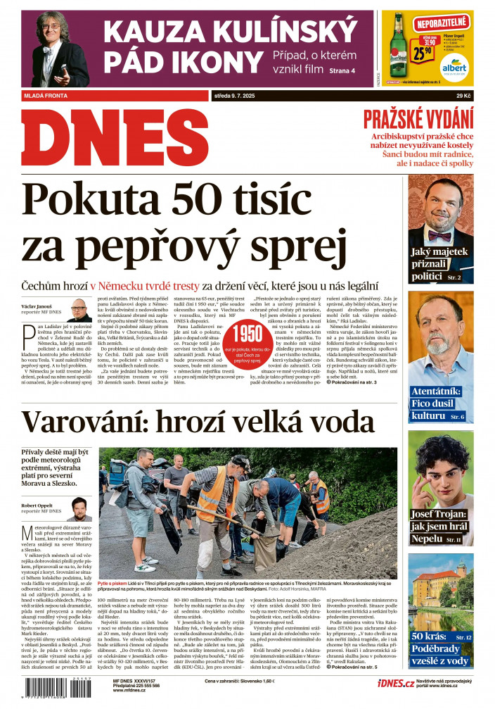 MF DNES (Mladá fronta DNES) předplatné – Noviny – Magaziny.cz