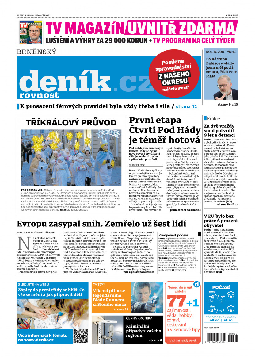 MF DNES (Mladá fronta DNES) předplatné – Noviny – Magaziny.cz