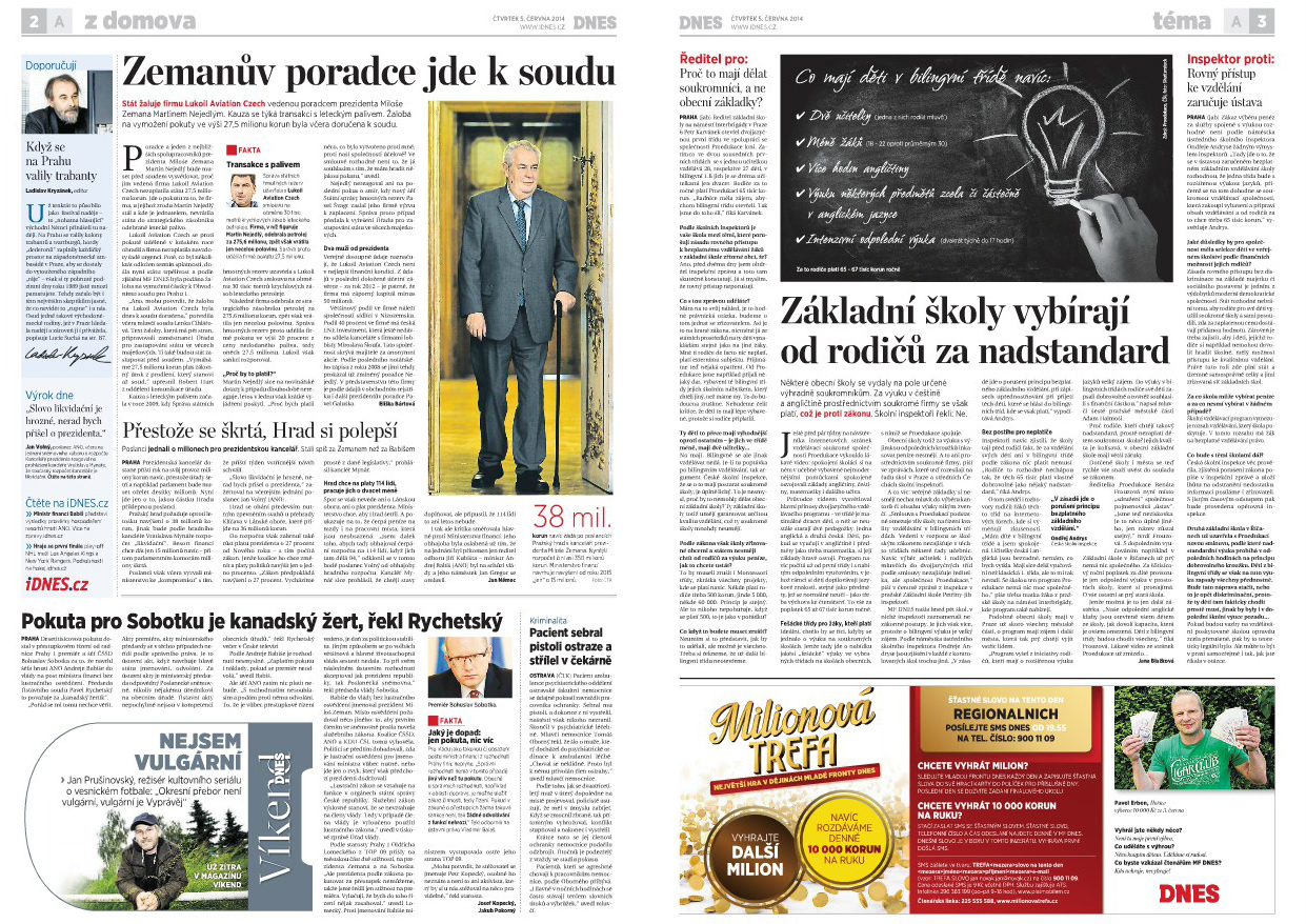 MF DNES (Mladá fronta DNES) předplatné – Noviny – Magaziny.cz